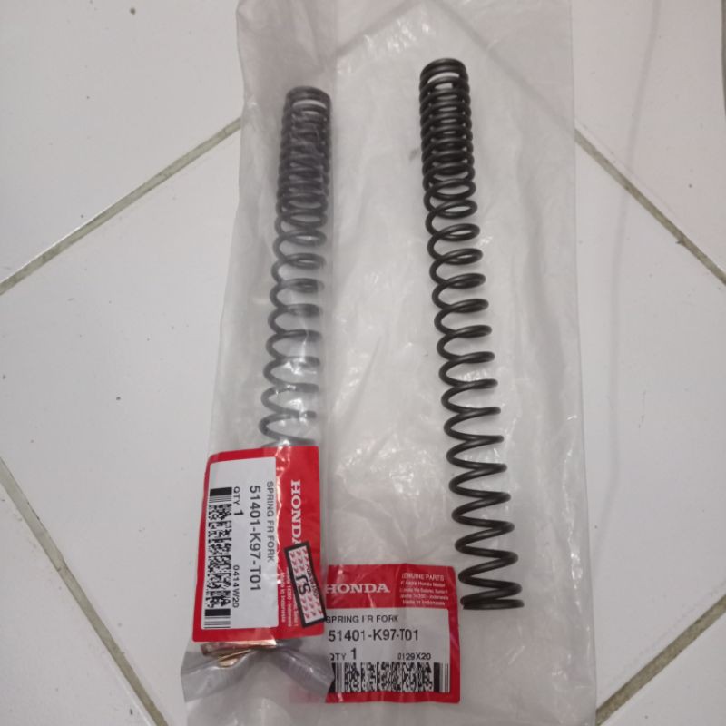 Jual SEPASANG PER SHOCK DEPAN PCX 150 LED 2019 ORI AHM | Shopee Indonesia