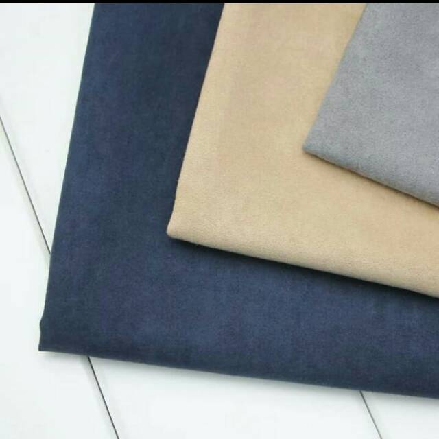 Jual Bahan Kain Suede/ Suede ITALY/ Double Suede Bolak Balik | Shopee ...