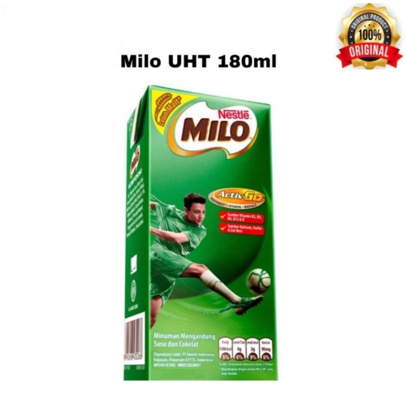 Jual Milo Active Go UHT 180mL Rasa Coklat | Shopee Indonesia