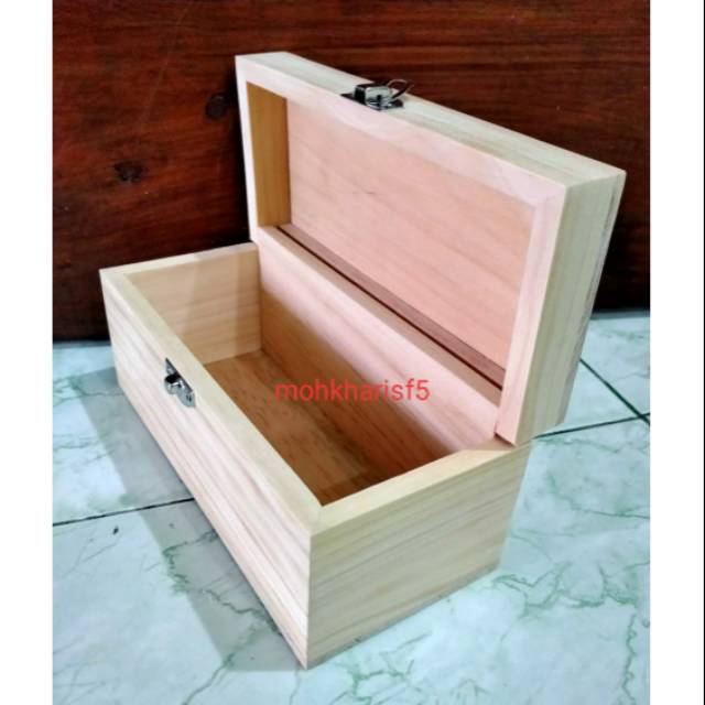 Jual Kotak kayu 20 x 10 x 8 cm box polos | Shopee Indonesia