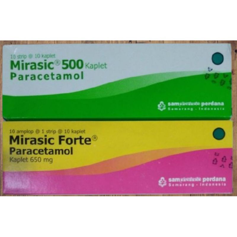 Jual Mirasic 500mg Tab & Mirasic Forte Tab - Menurunkan Demam / Per ...