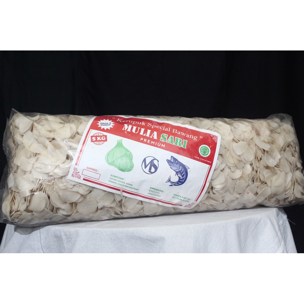 Jual Kerupuk Bawang Mulia Sari Putih 5KG | Shopee Indonesia
