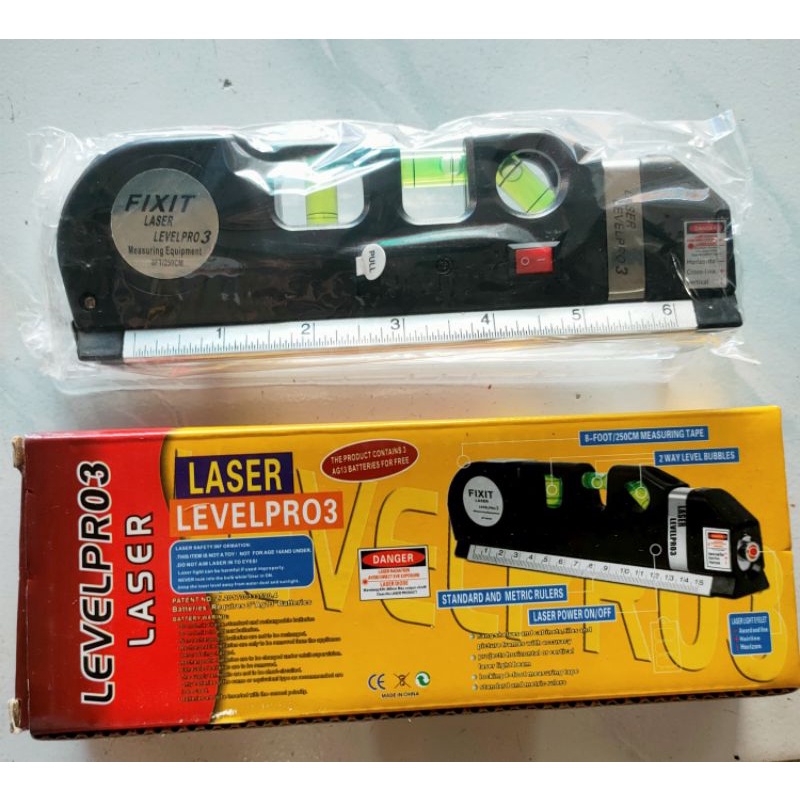 Jual Fixit Level Pro 3 Penggaris Laser | Waterpass Tukang Bangunan ...
