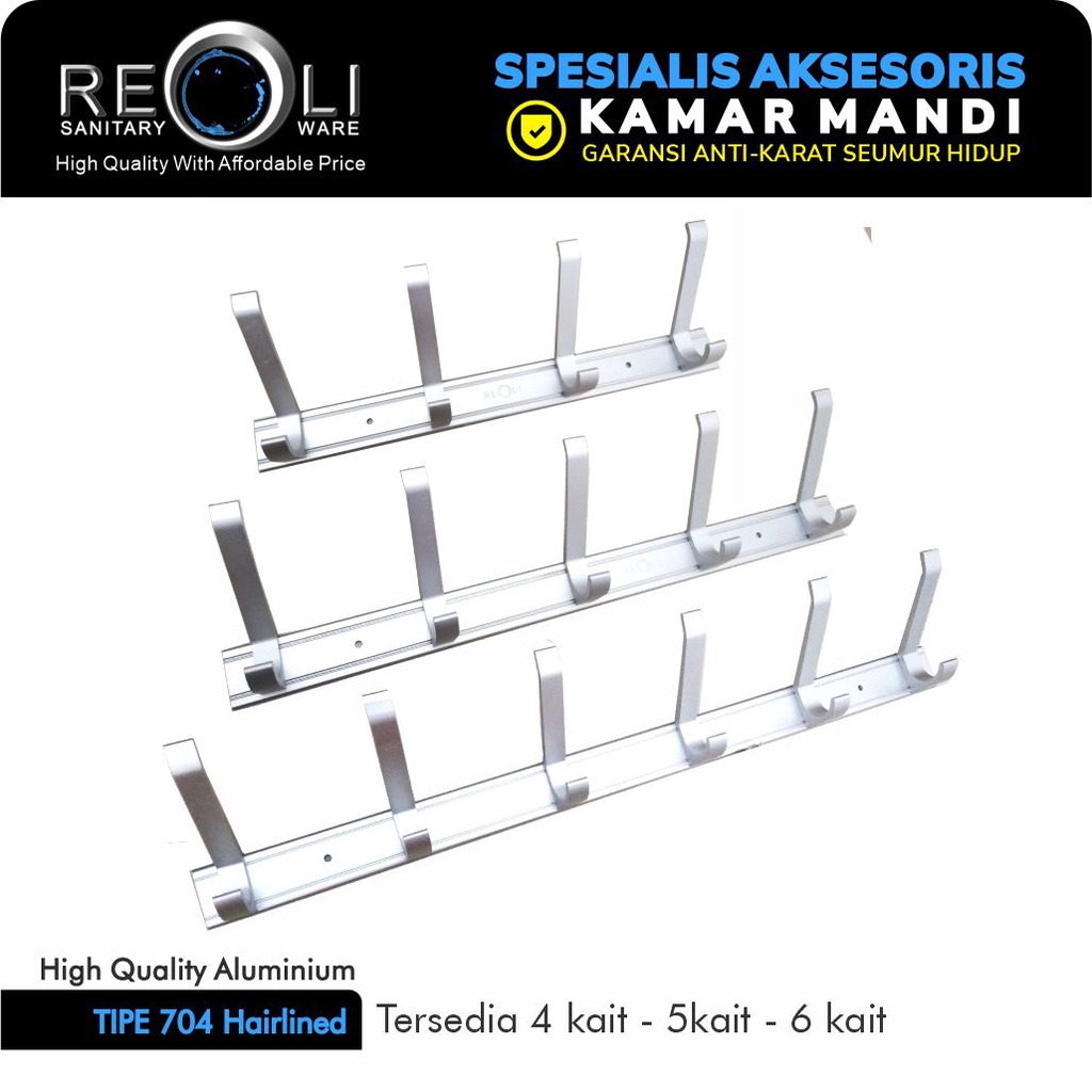 Jual REOLI RS-702-O-O (4 kait / 5 kait / 6 kait) Kapstok Gantungan Baju ...