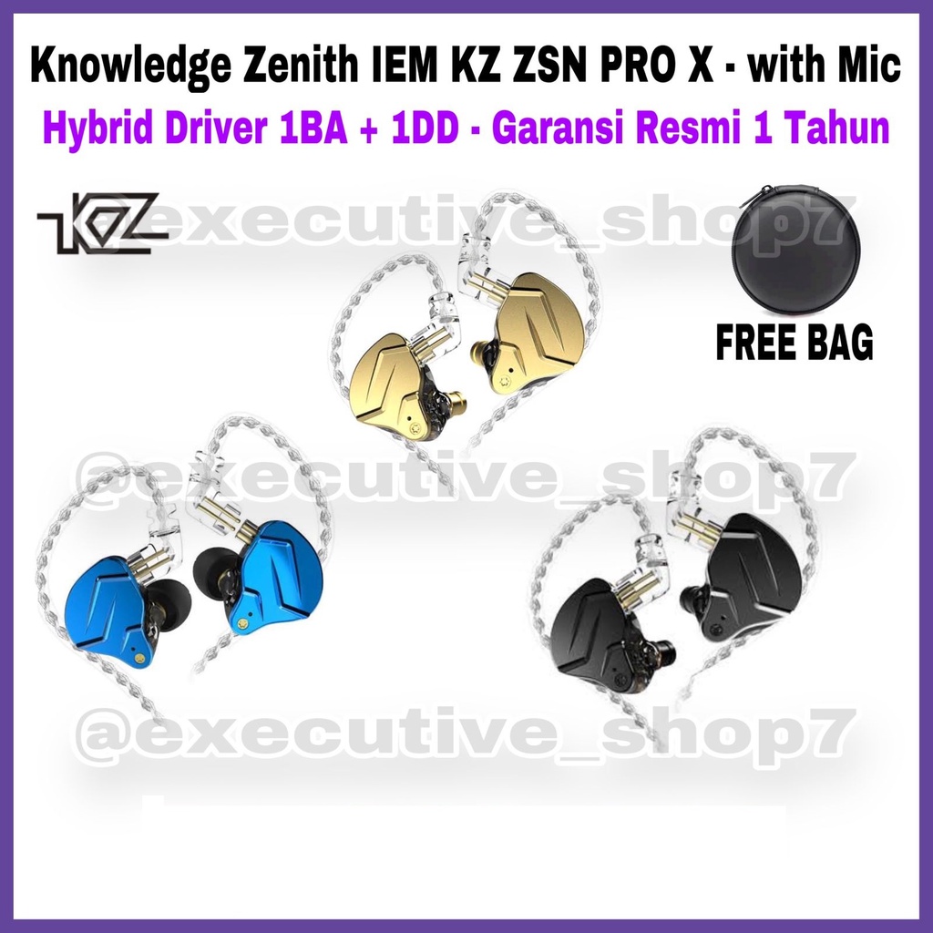 Jual Earphone Knowledge Zenith KZ - ZSN PRO X - Driver IEM 1BA + 1DD ...