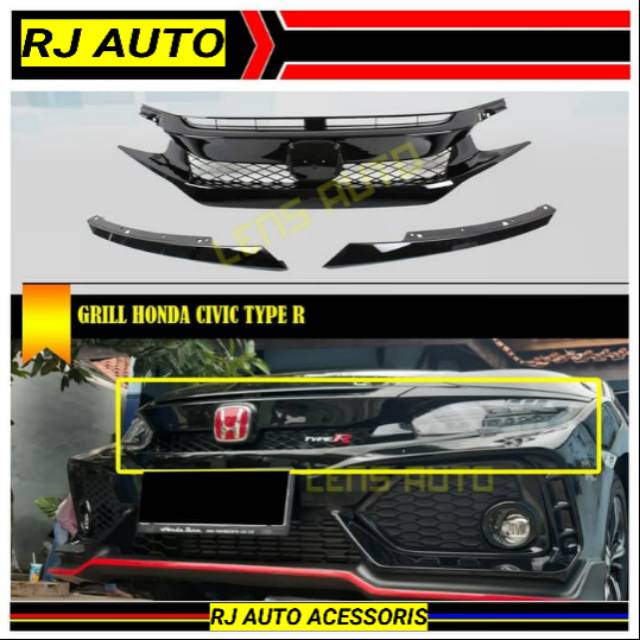 Jual Grill civic type-R grill honda civic turbo TYPE R | Shopee Indonesia