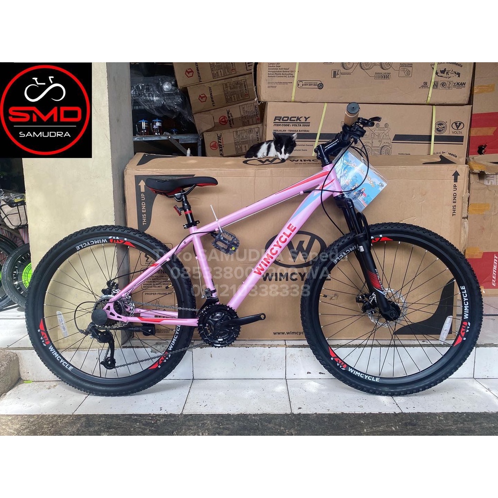 Jual Sepeda Gunung MTB 27.5 Wimcycle Falcon Pink 8sp Murah BDG | Shopee ...