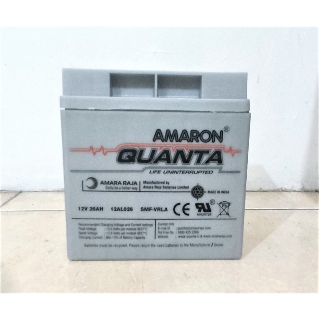Jual Aki Kursi Roda Elektrik Vrla Amaron 12V26 Ah UPS,Solar Panel ...