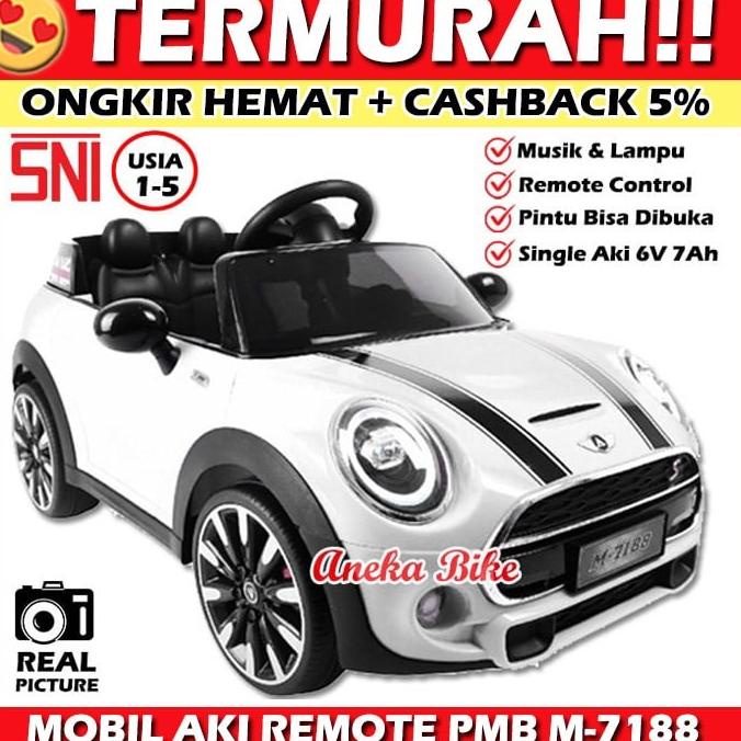 Jual Mobil Aki Anak Remote Mini Cooper PMB M7188 M-7188 | Shopee Indonesia