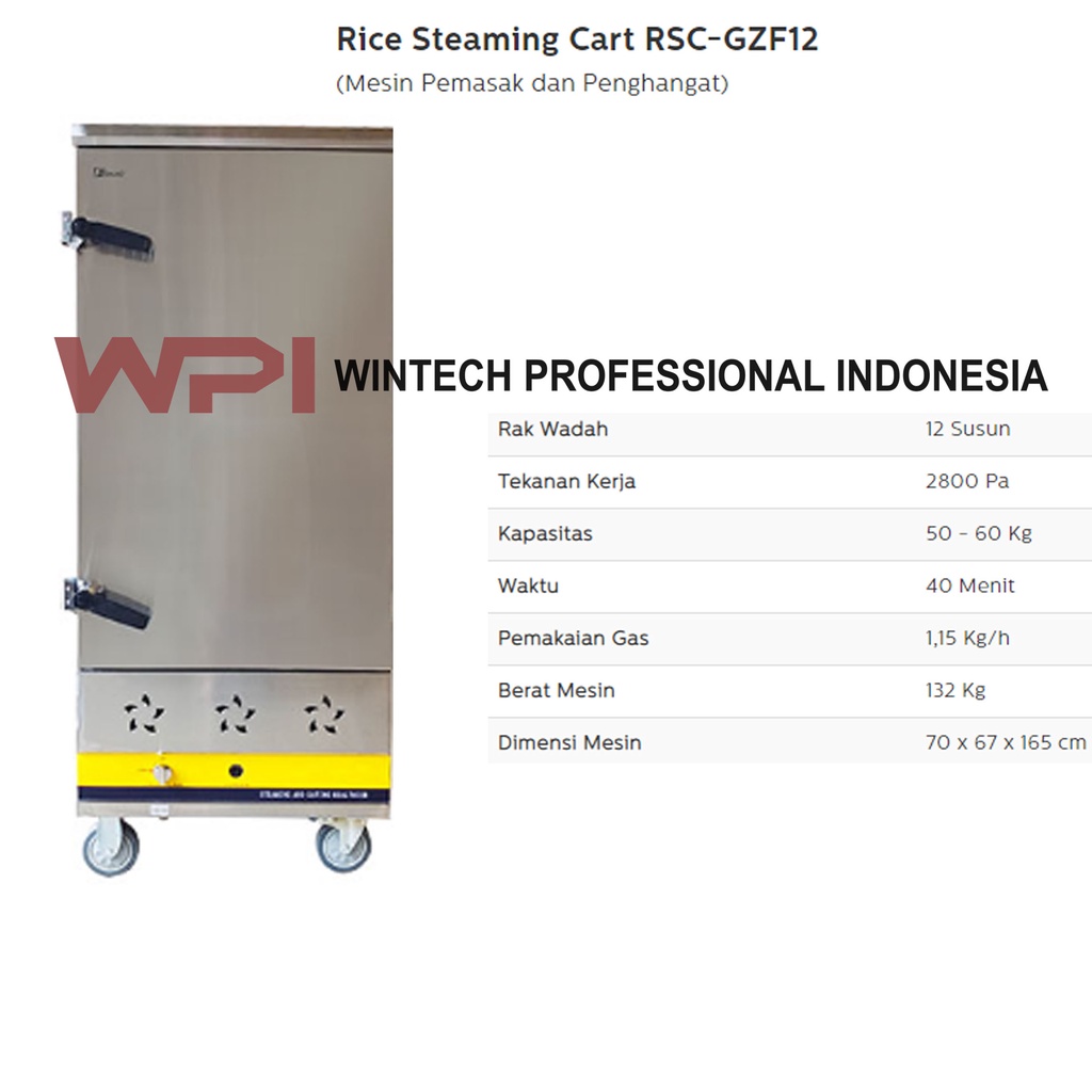 Jual FOMAC RSC-GZF12 Cooker & Rice Steaming Cart Atau Mesin Penanak Nasi | Shopee Indonesia