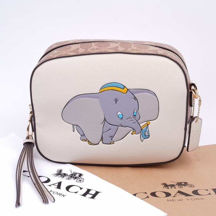 Jual Coach X Disney Dumbo Camera Bag In Chalk Calfskin - ORIGINAL ...