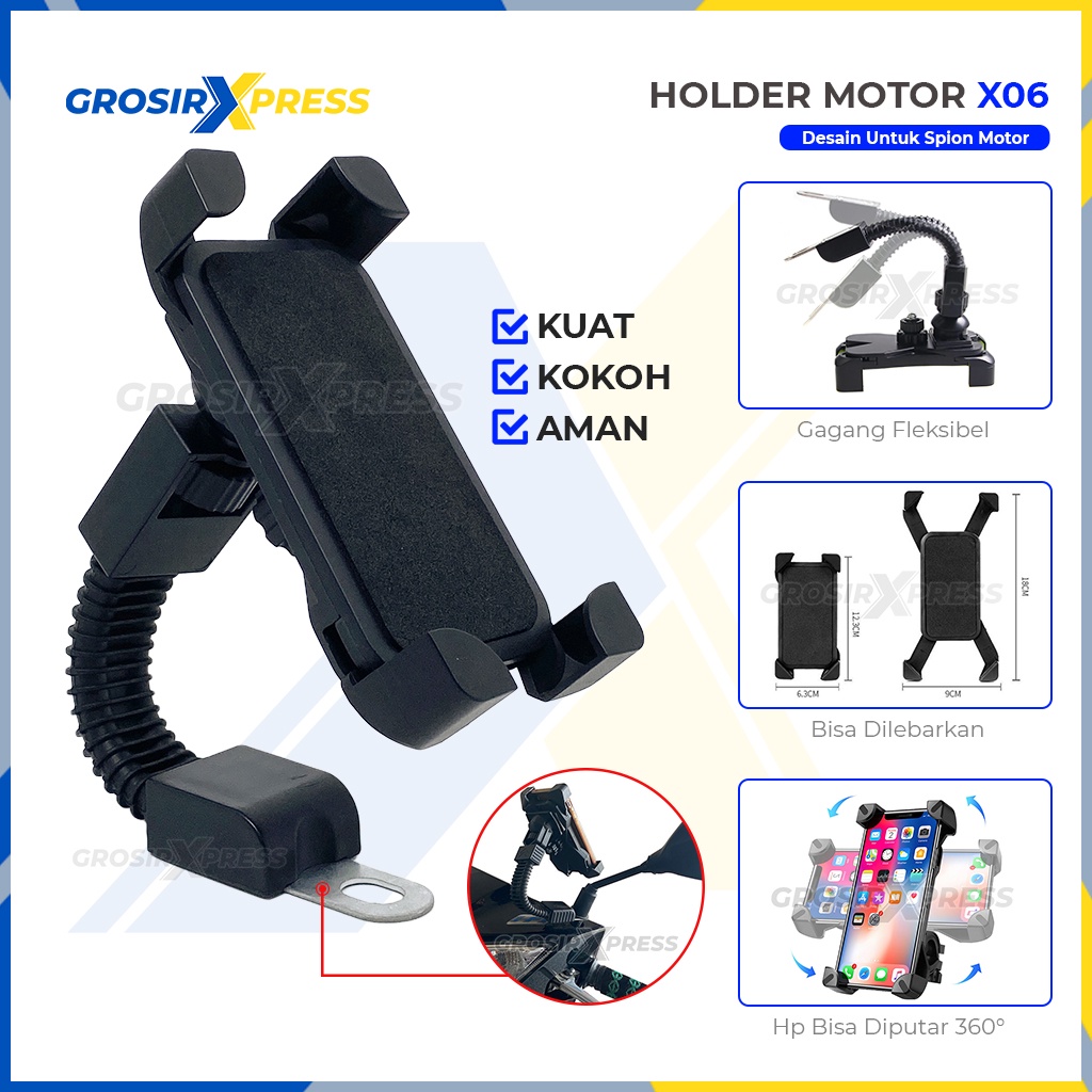 Jual Phone stand holder motor penyangga hp penahan dudukan handphone ...