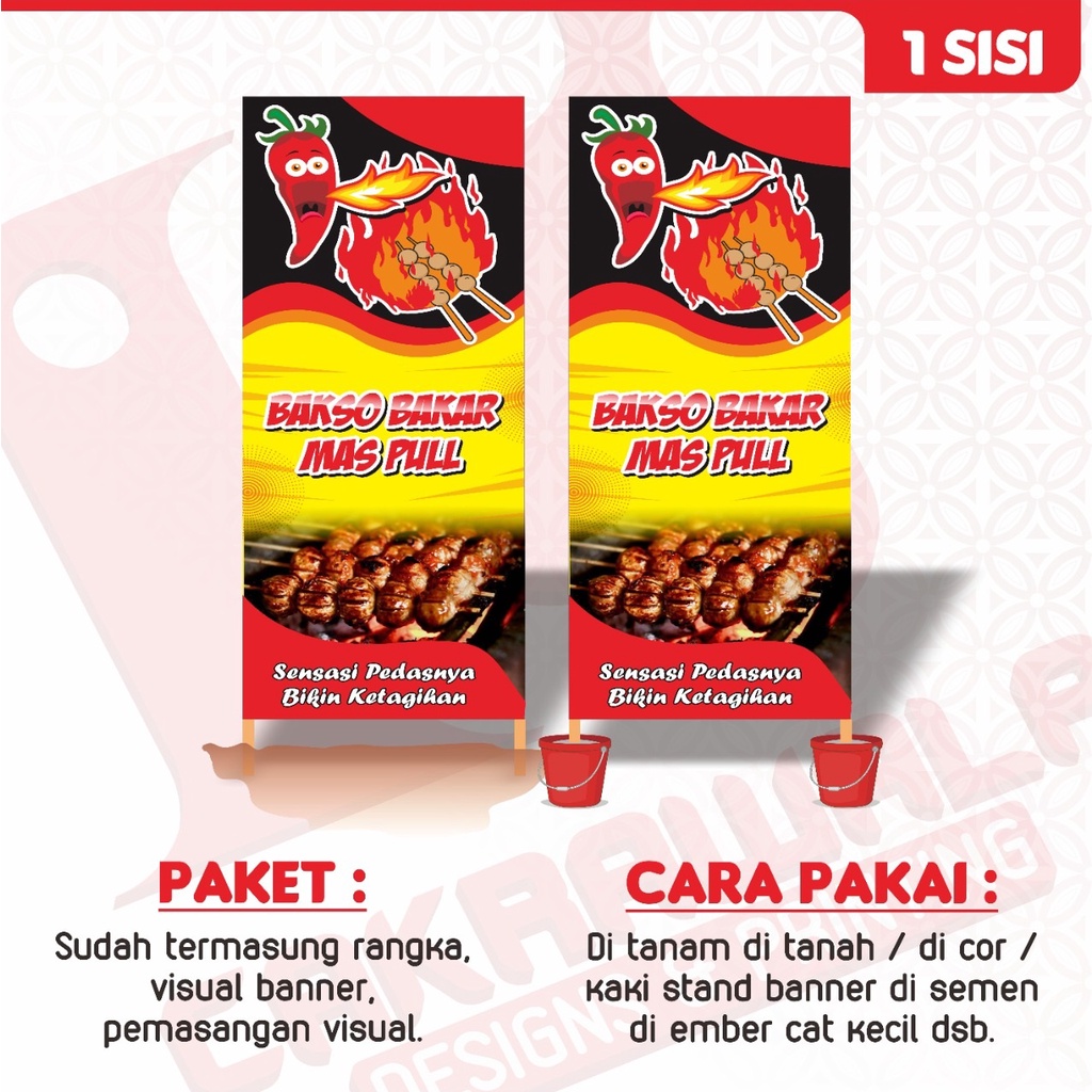 Jual STAND BANNER KAYU UKURAN 50 X 120 - STAND BANNER KAYU SEGITIGA ...