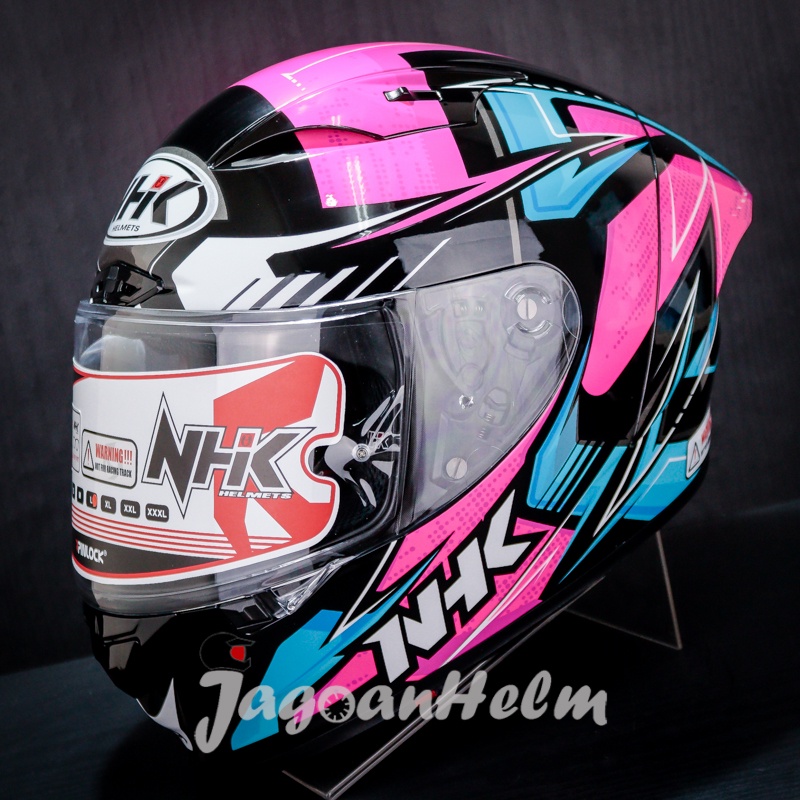 Jual NHK HELM GPR TECH STREET SLAB | BLACK PINK GLOSSY | GP R TECH ...