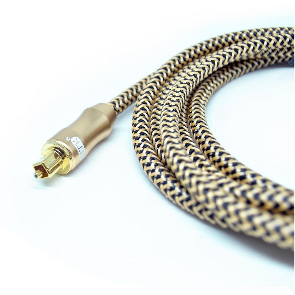 Jual Digital Fiber Optic Cable Toslink with Braiding Golden Connector ...