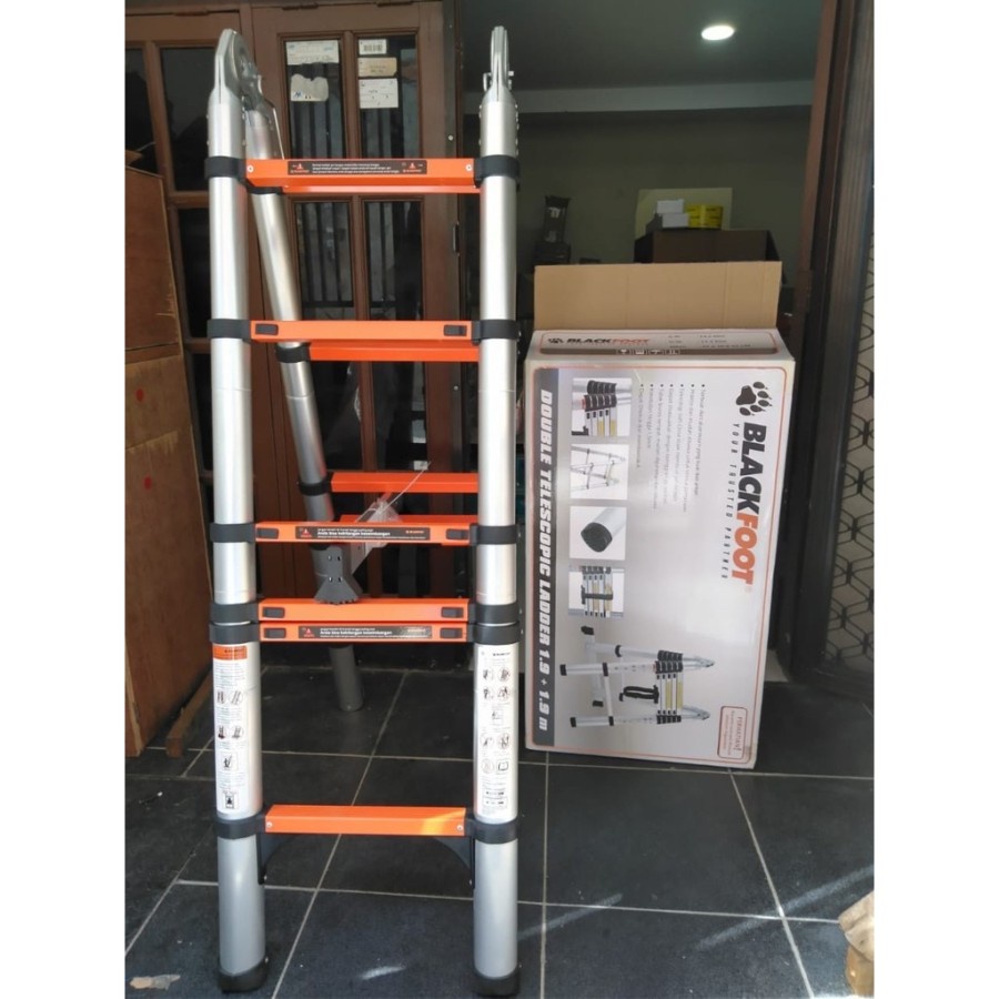 Jual Blackfoot Double telescopic ladder / tangga teleskopik lipat 6x2 ...