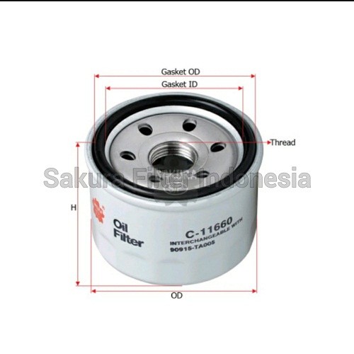 Jual Filter Oli Toyota Etios Valco 1.2cc (2013-2018) Sakura C-11660 | Shopee Indonesia
