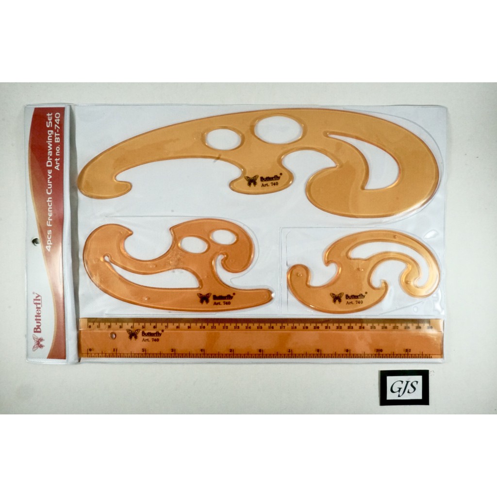Jual Penggaris French Curve Drawing Set 4 pcs | Shopee Indonesia