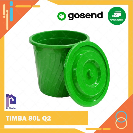 Jual TIMBA 80L + TUTUP / TONG AIR 80 LITER / EMBER / BASKOM - PLASTIK ...
