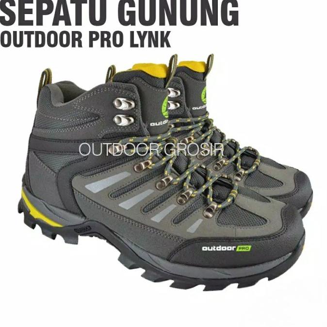 Jual Sepatu Gunung Outdoor Pro Lynk Grey Waterproof - Sepatu Trekking ...