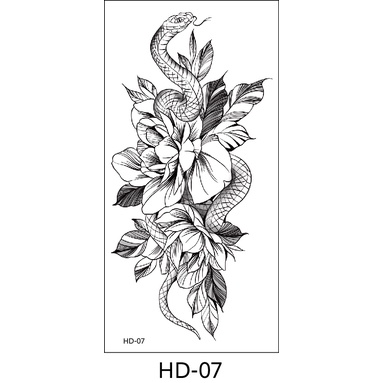 Jual 1 Lembar Temporary Tattoo Sticker Motif Bunga Fresh Waterproof ...