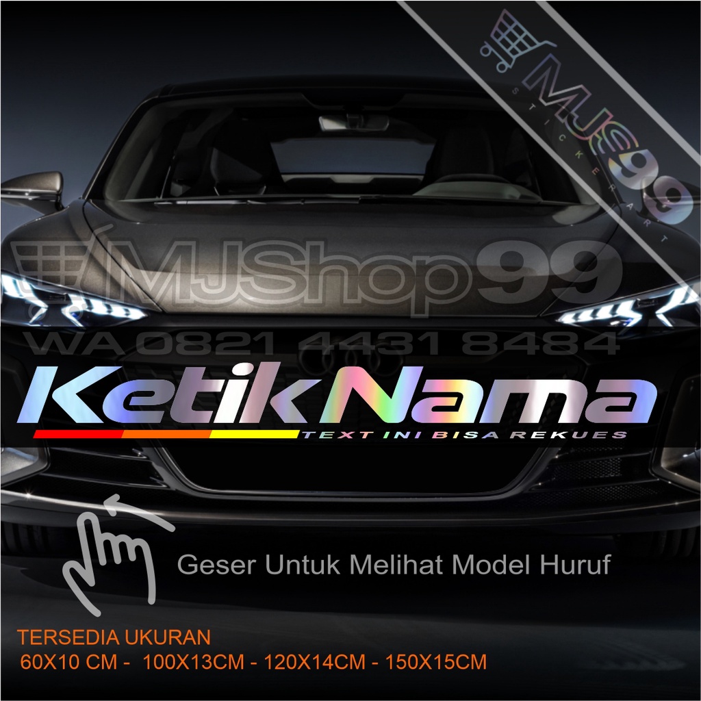 Jual pesan ssticker nama untuk mobil l300 granmax carry apv pajero ...