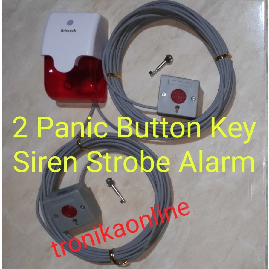 Jual 2 Panic Button Alarm Set tombol panik button siap pakai semi ...
