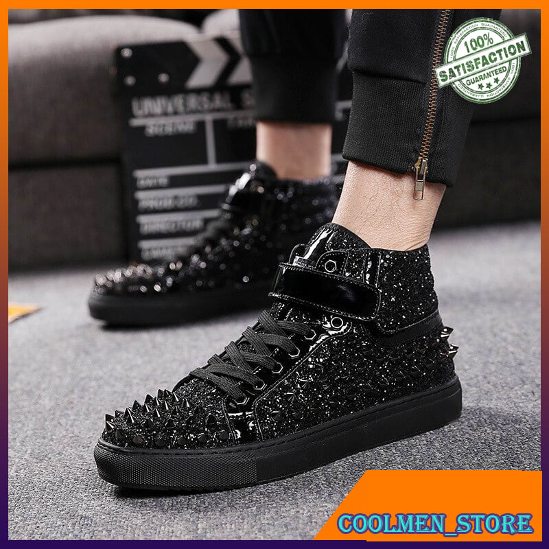 Jual Sepatu Boots Pria Kulit Asli mens boots genuine leather rivets ...