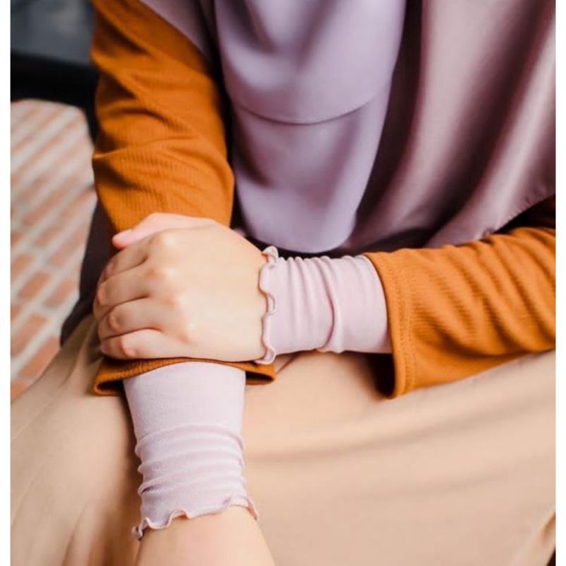 Jual handsock curly 1line senada/ manset tangan/ manset tangan muslimah ...