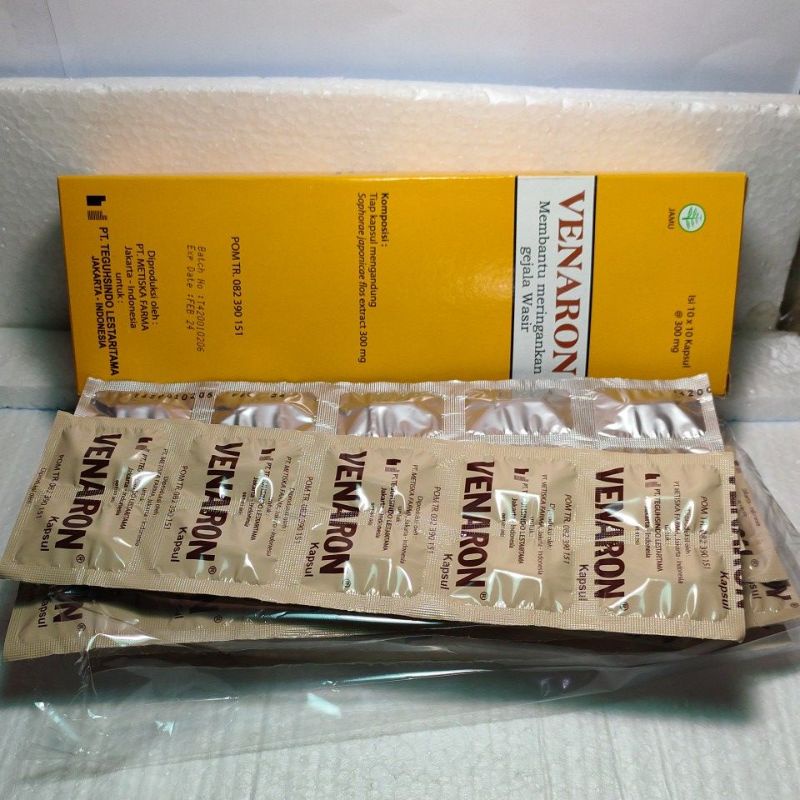 Jual VENARON CAPSUL" harga per/strip/lembar isi 10 kapsul "membantu ...