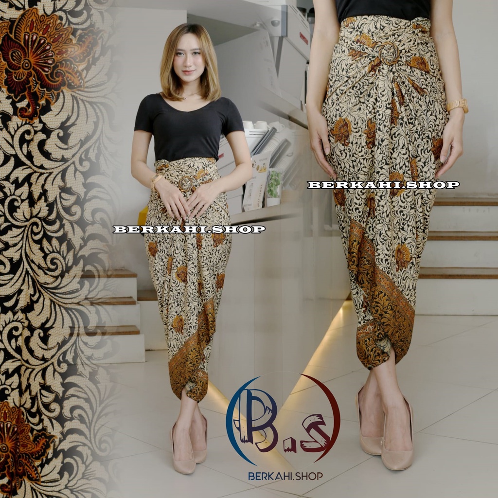 Jual Rok Lilit Batik/Bawahan Kebaya/Modern Rok Serut Batik/rok lilit ...