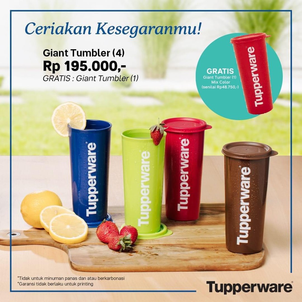 Jual Tupperware Giant Tumbler 4 Pcs | Shopee Indonesia