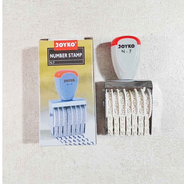 Jual (2 PCS )NUMBER STAMP JOYKO N-7/ STAMPEL ANGKA JOYKO N-7 / STAMPEL ...