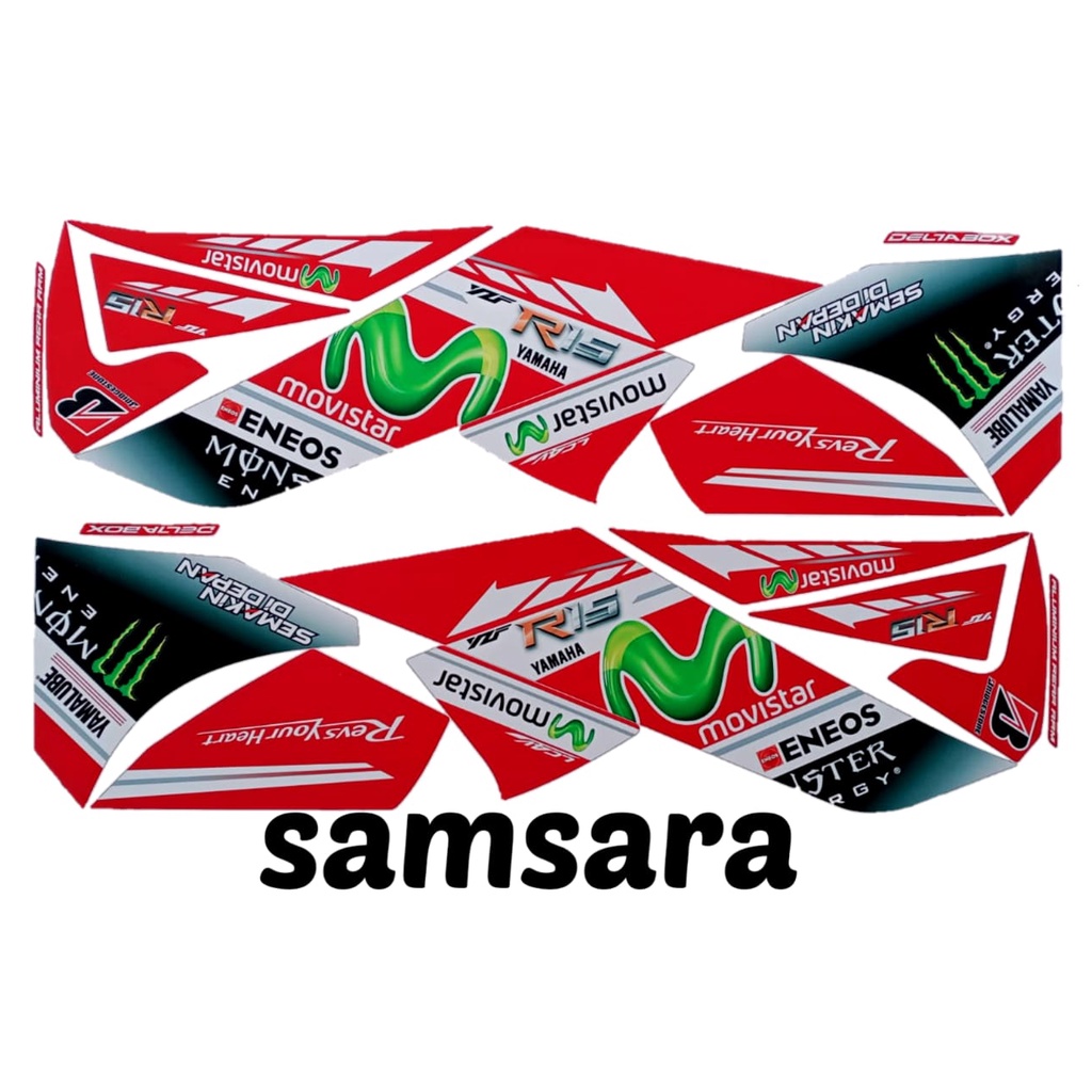 Jual Stiker motor R15 V2 movistar merah | Shopee Indonesia