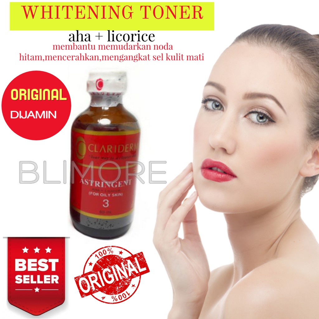 Jual CLARIDERM TONER ORIGINAL BLIMORE TOTALY STORE TONER PEMUTI WAJAH ...