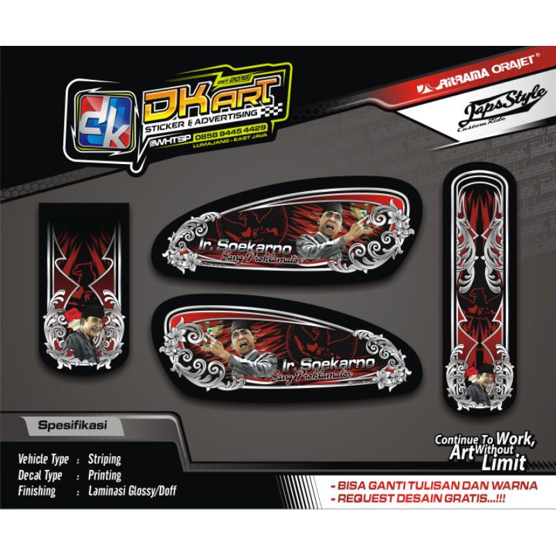 Jual Decal Sticker Striping Custom Japstyle Motif Soekarno Sang ...