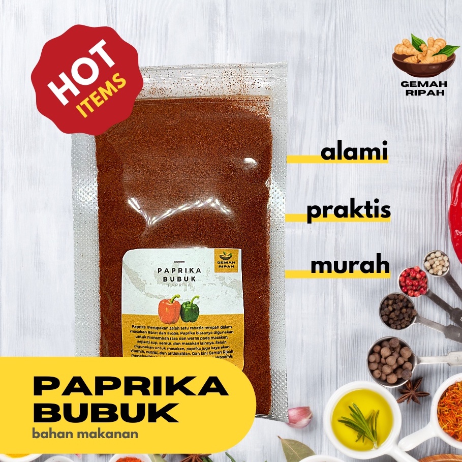 Jual Paprika Bubuk / Ground Paprika / Rempah / JSR 100% PREMIUM QUALITY ...