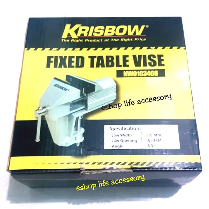 Jual krisbow ragum klem clamp fixed table vise catok pegangan meja ...
