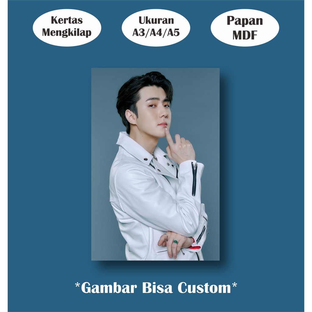 Jual Poster Kayu Sehun EXO 20x30 Hiasan Dinding (Gambar Bisa Custom ...