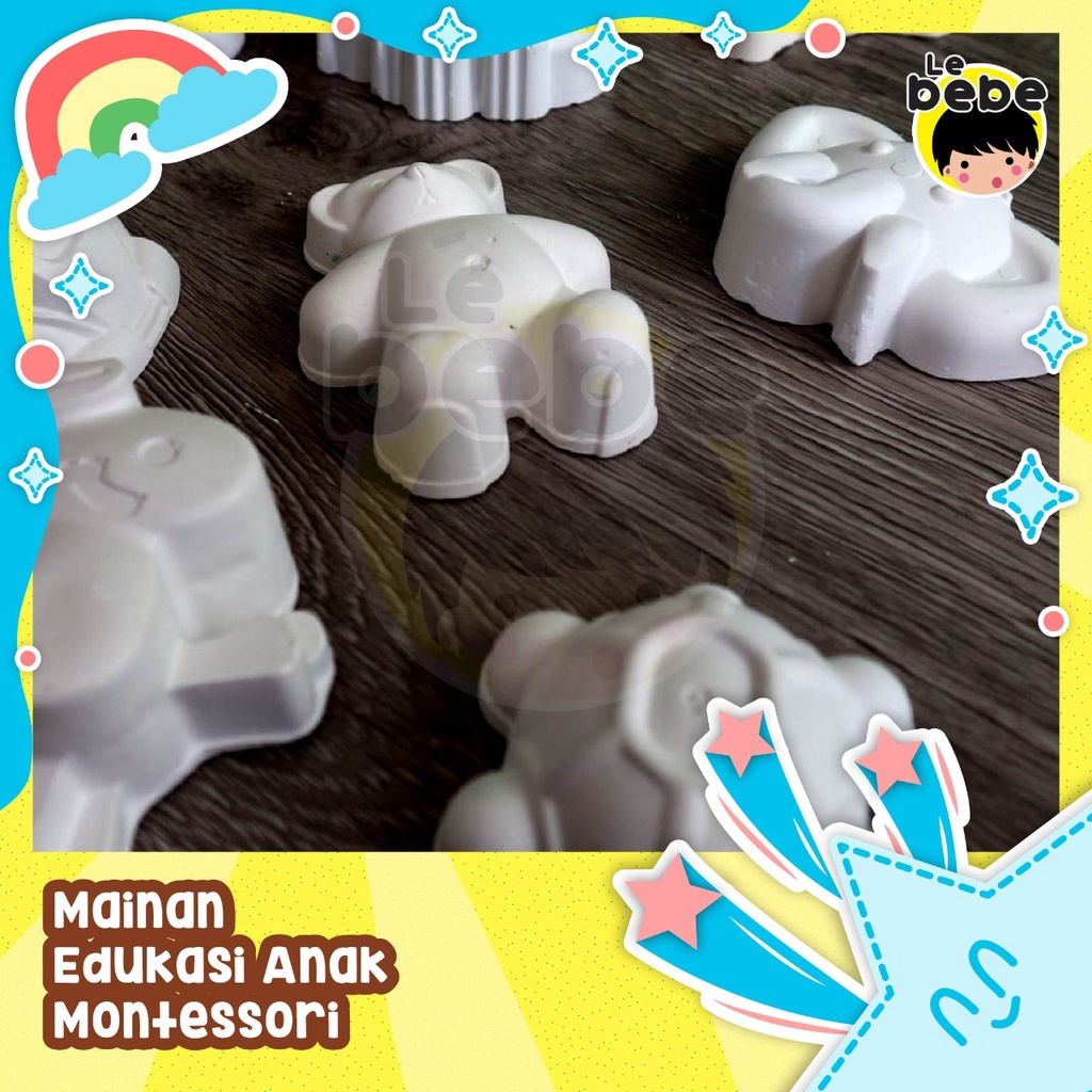 Jual LE BEBE Sensory Play Montessori Gypsum Figurine stone montessori ...