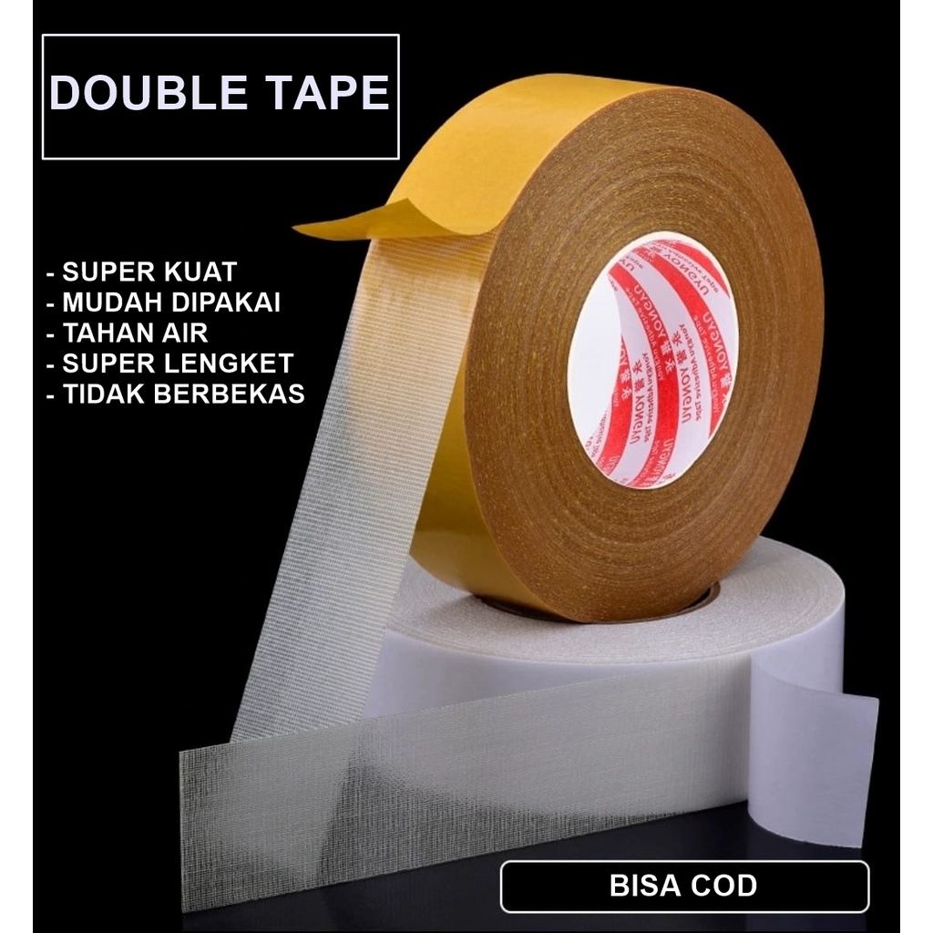 Jual BL04 DOUBLE TAPE KUNING / ISOLASI SELOTIP DUA SISI / ISOLASI SUPER ...