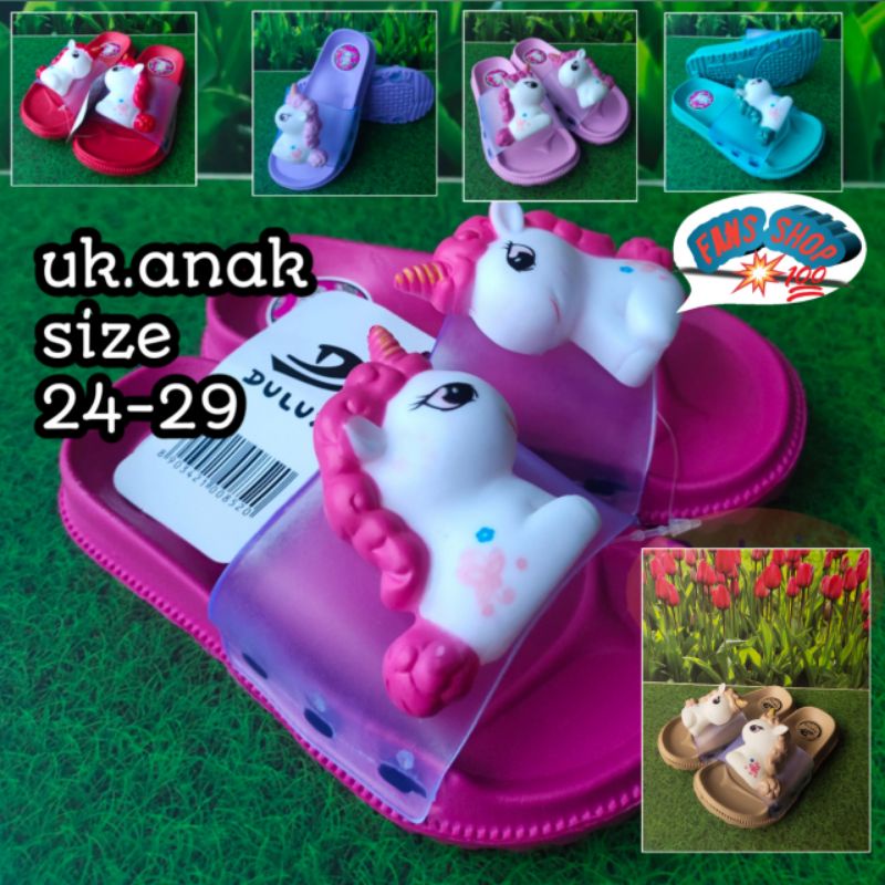 Jual Sendal Anak BONEKA kuda poni 24-29(361c) | Shopee Indonesia