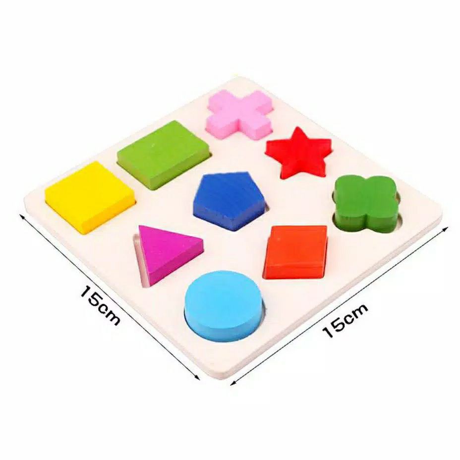 Jual Puzzle Geometri Chunky ( Timbul ) | Shopee Indonesia