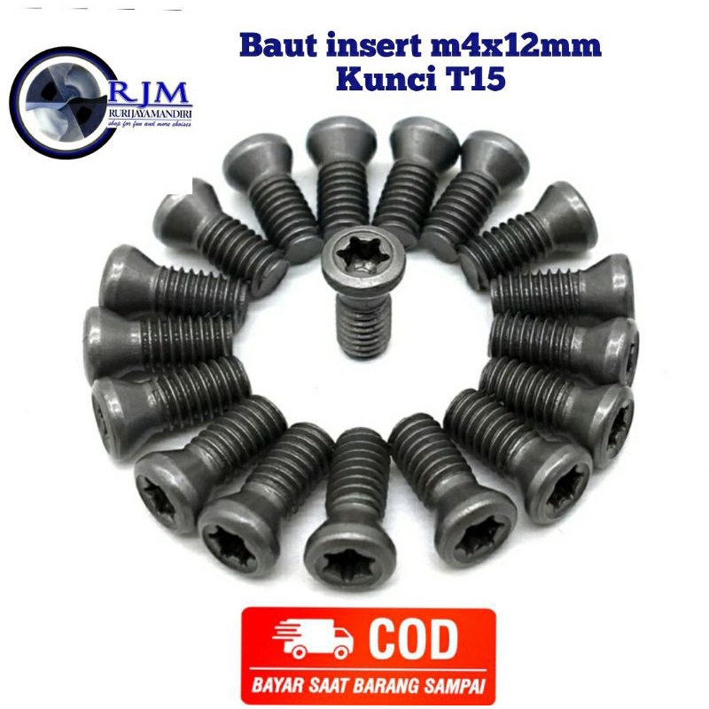 Jual baut holder baut facemill baut insert m4x0.7 12mm bukan m2 m2.5 m3 ...