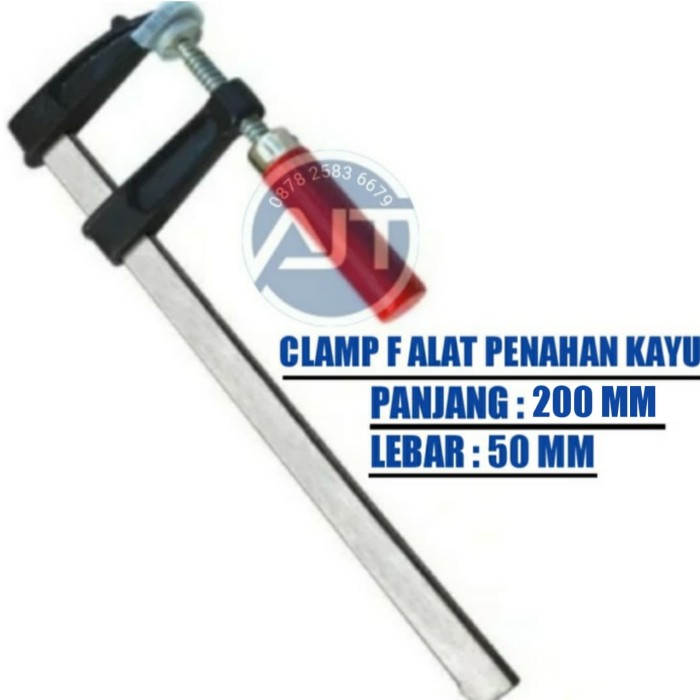 Jual KLEM CATOK F PENJEPIT KAYU 200 MM X 50 MM ALAT PRESS KAYU CLAMP F ...