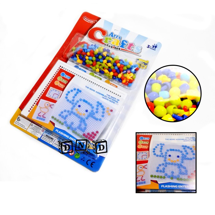 Jual Mainan Edukasi Anak // Arts Crafts Play Set Paku Jamur Creative ...