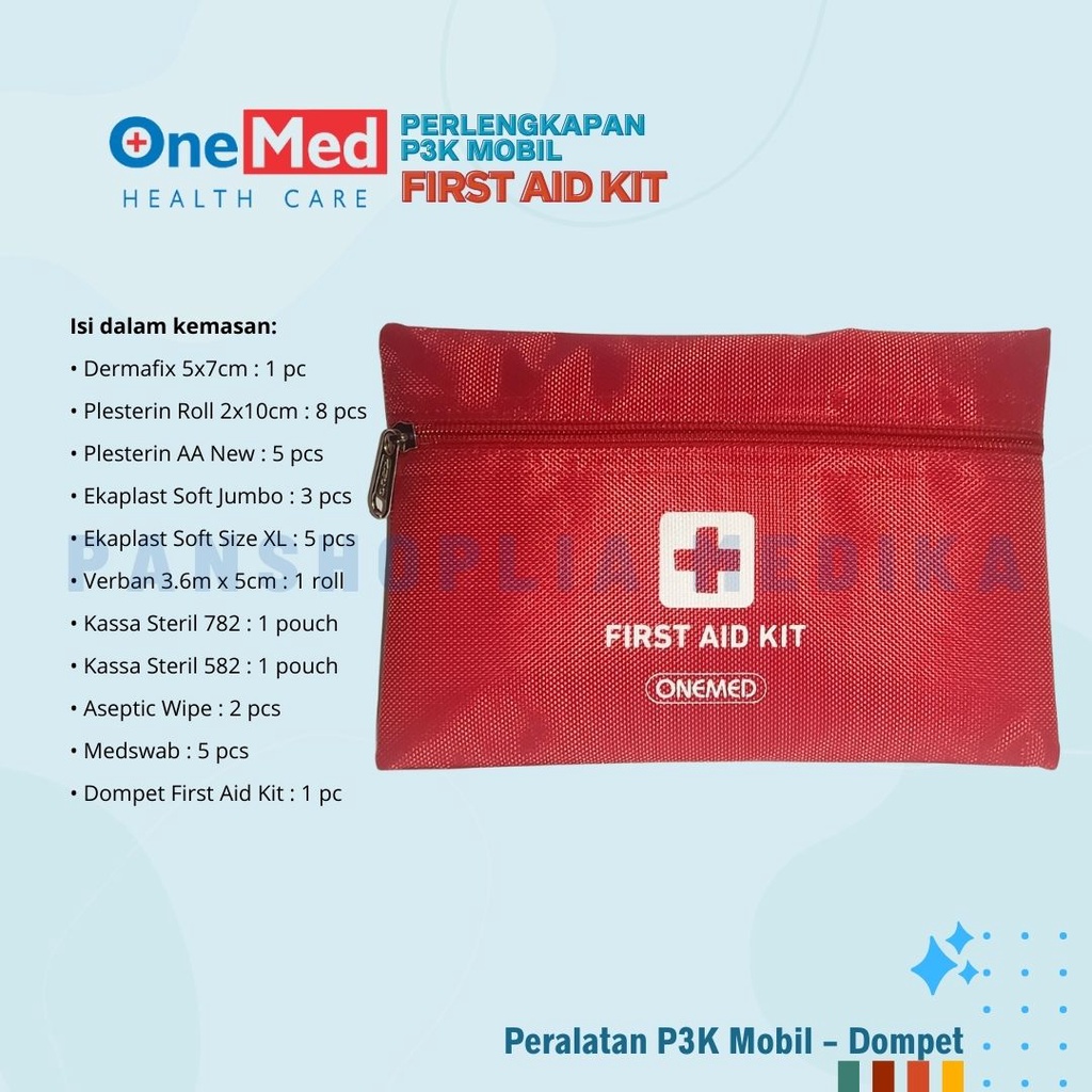 Jual ONEMED Dompet First Aid Kit Onemed P3K Set Onemed Dompet P3K + Isi ...