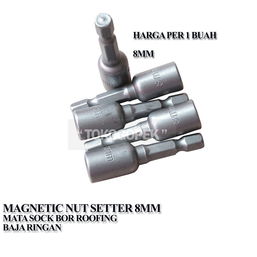 Jual NUT SETTER 8MM MAGNETIC - MATA SOCK BOR ROOFING BAJA RINGAN 1 BUAH | Shopee Indonesia