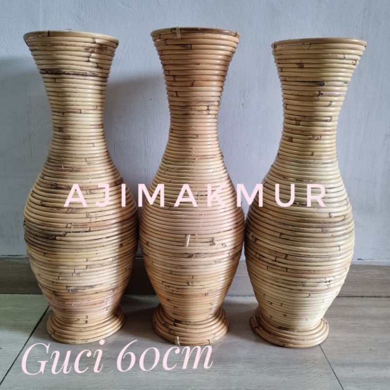 Jual Guci rotan/ Guci rotan jogja/ Vas rotan/ Vas bunga/ Vas bunga ...