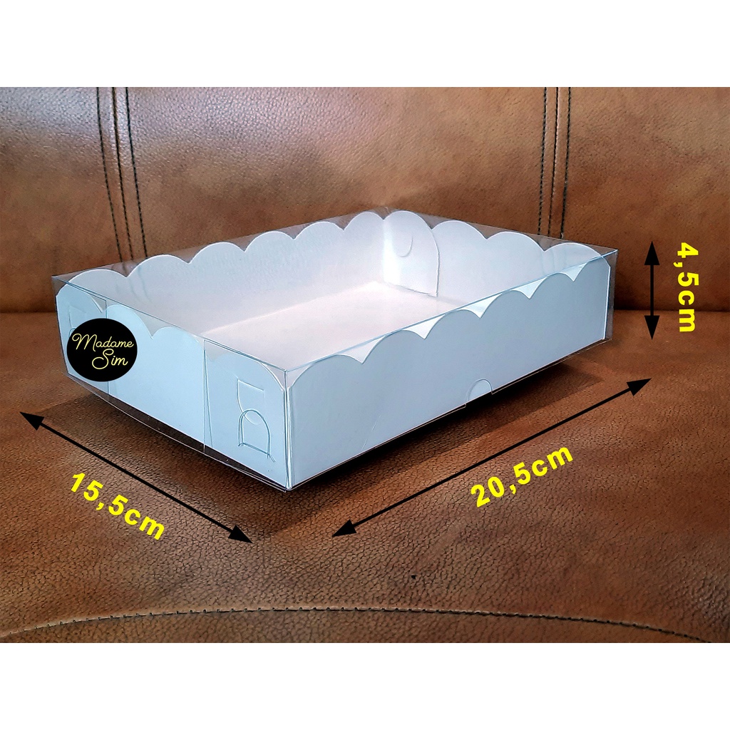 Jual BOX MIKA PUTIH - DUS KUE - KOTAK - KARDUS 20x15x4,5 (ISI : 10 PCS ...